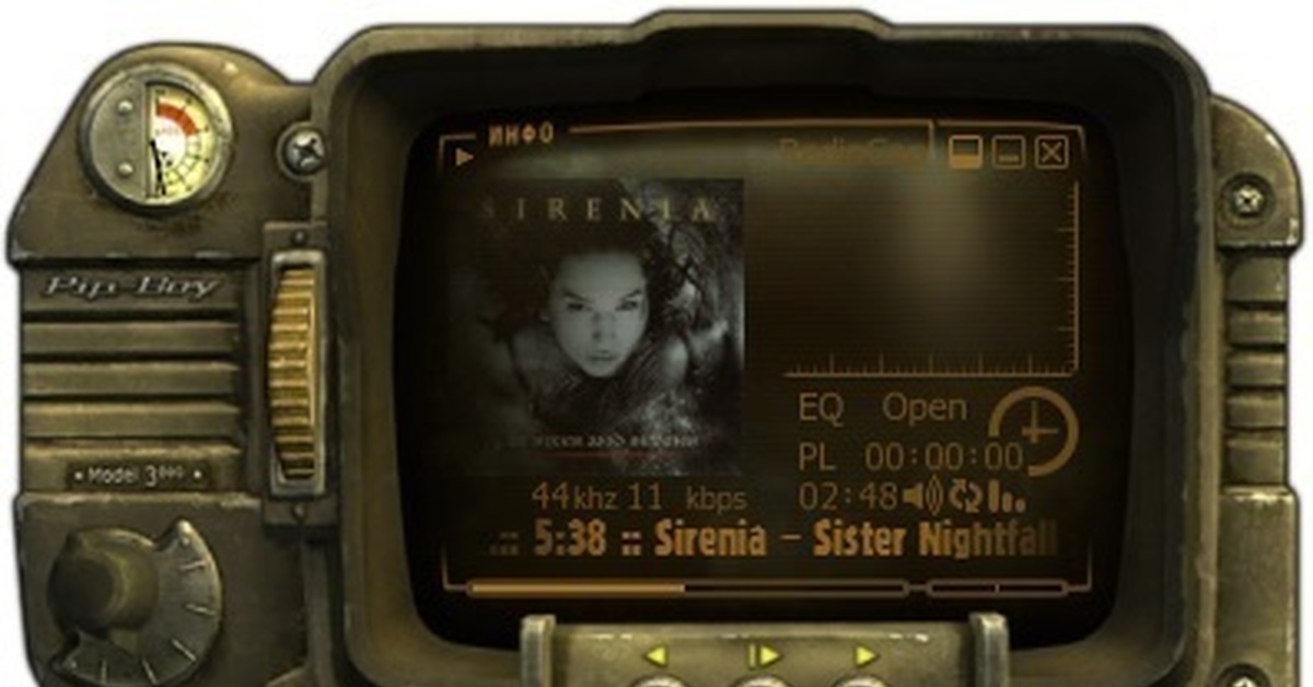 AIMP в стиле Pip-Boy 3000 | Пикабу