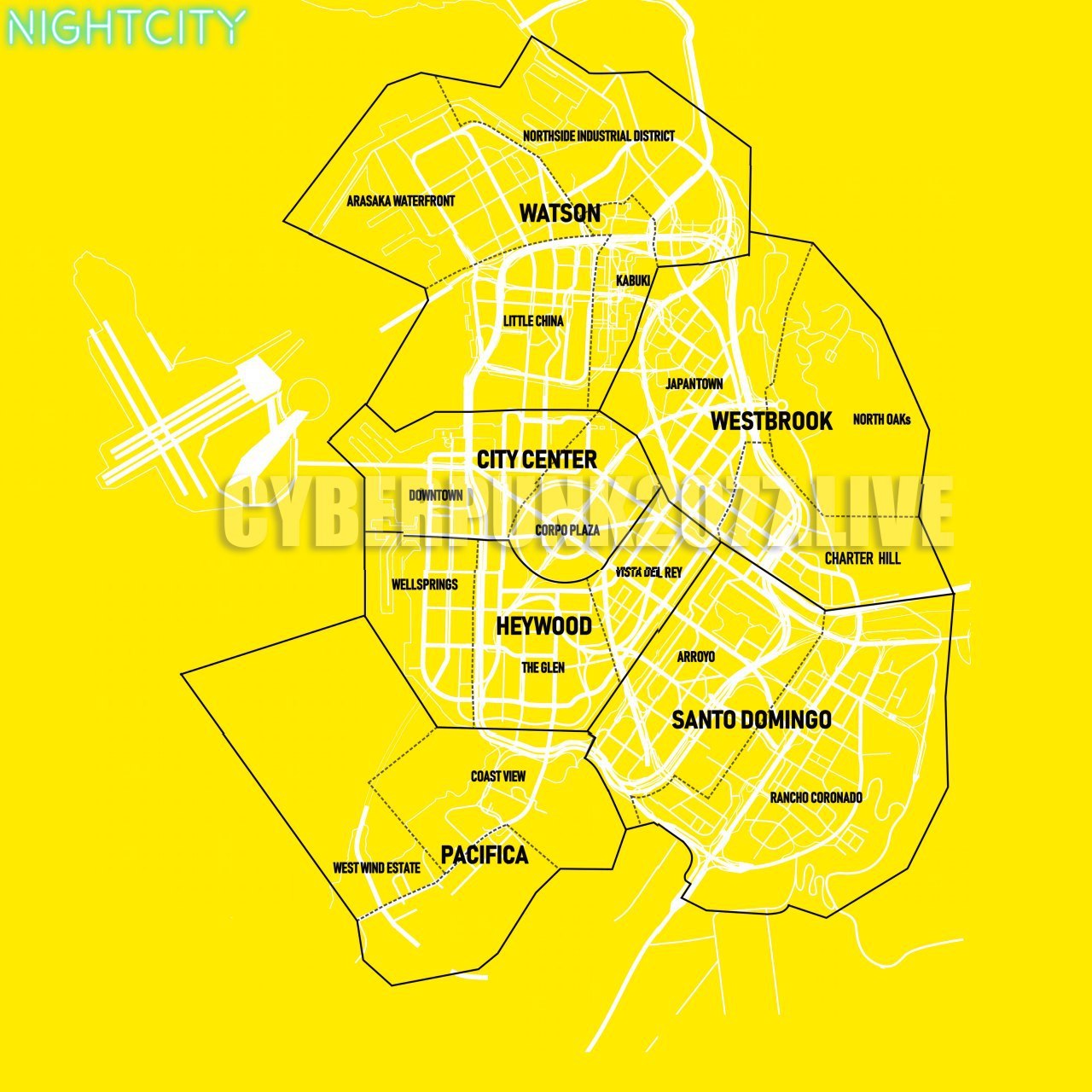 Night city карта | Obrezka.com