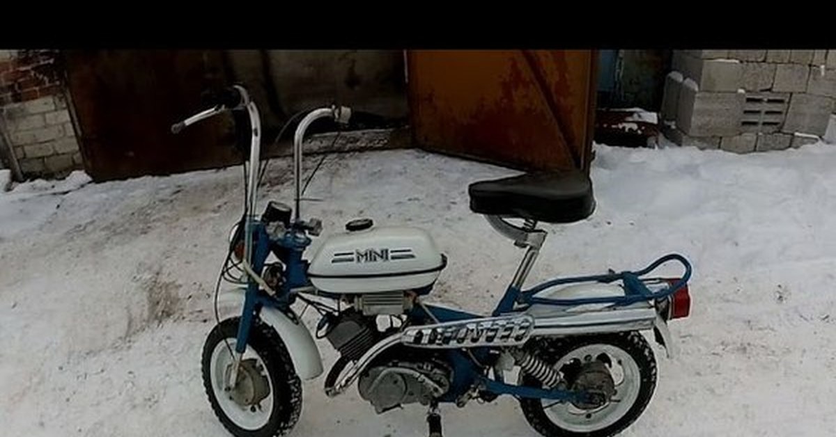 Мокик Riga MINI. Часть 6. Зимние покатушки | Пикабу